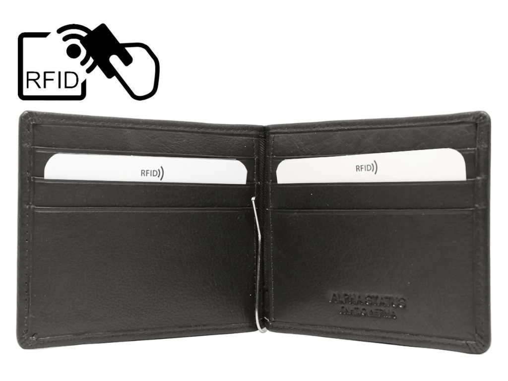 ALPHA STATUS 10112-0 RFID BLACK ΔΕΡΜΑΤΙΝΟ ΠΟΡΤΟΦΟΛΙ ΜΕ ΠΙΑΣΤΡΑ - € 17 ...